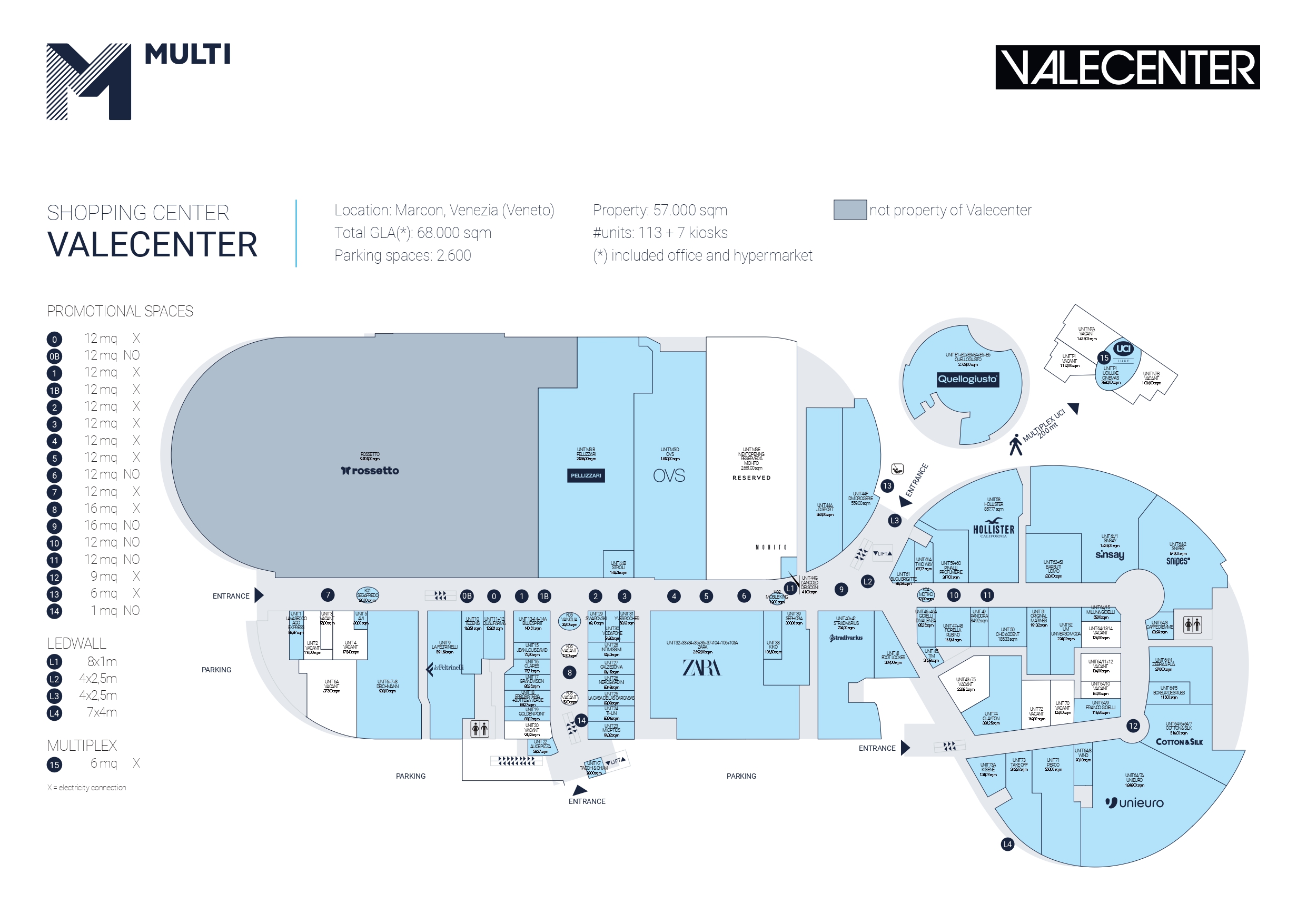 Valecenter - Centro Commerciale Aree espositive